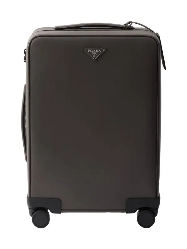 Prada Saffiano Leather Trolley - Grey