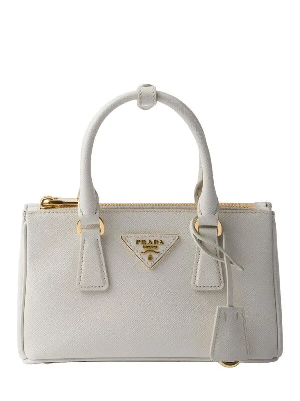 Prada Galleria Mini Saffiano Leather Bag - Neutral