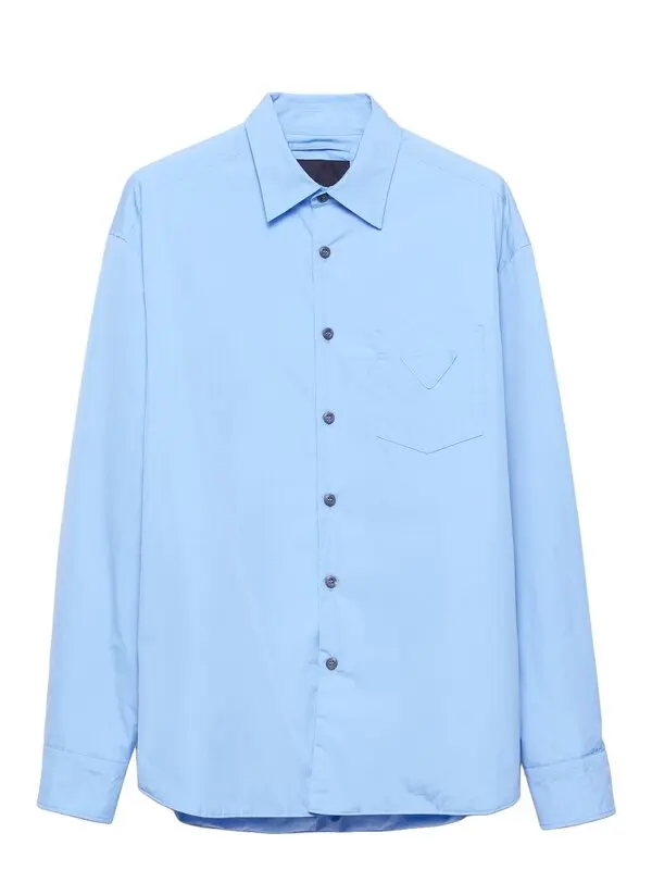 Prada Cotton Padded Shirt - Light Blue