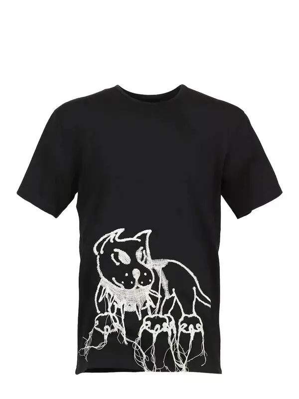 CHITO Guard-embroidered T-shirt - Black