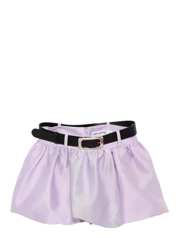 SELF-PORTRAIT Taffeta Skirt - Purple