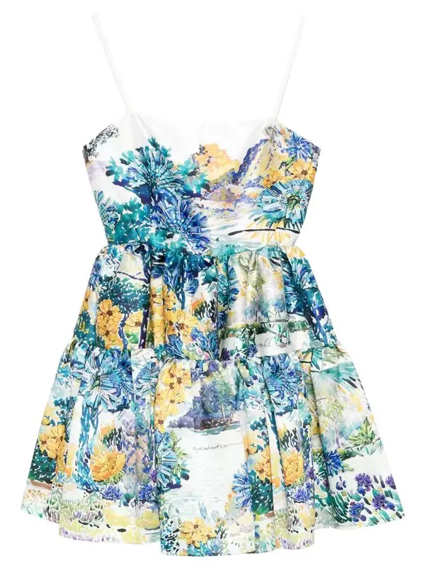 MARY KATRANTZOU Floral-print Dress - White