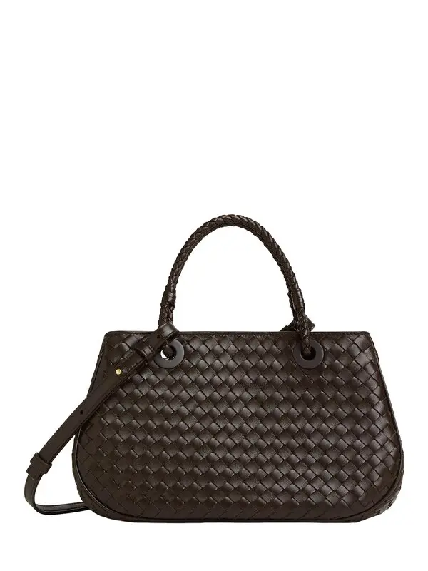 BOTTEGA  VENETA Intrecciato Leather Basket Bag - Fondant