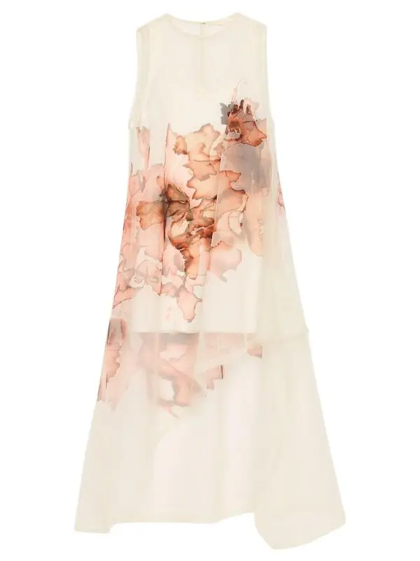 JASON WU Floral Organza Asymmetric Gown - Pnkpat