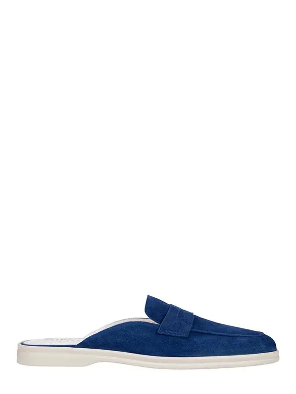 SOPHIQUE Riviera Suede Loafer Mules - Blue Ink