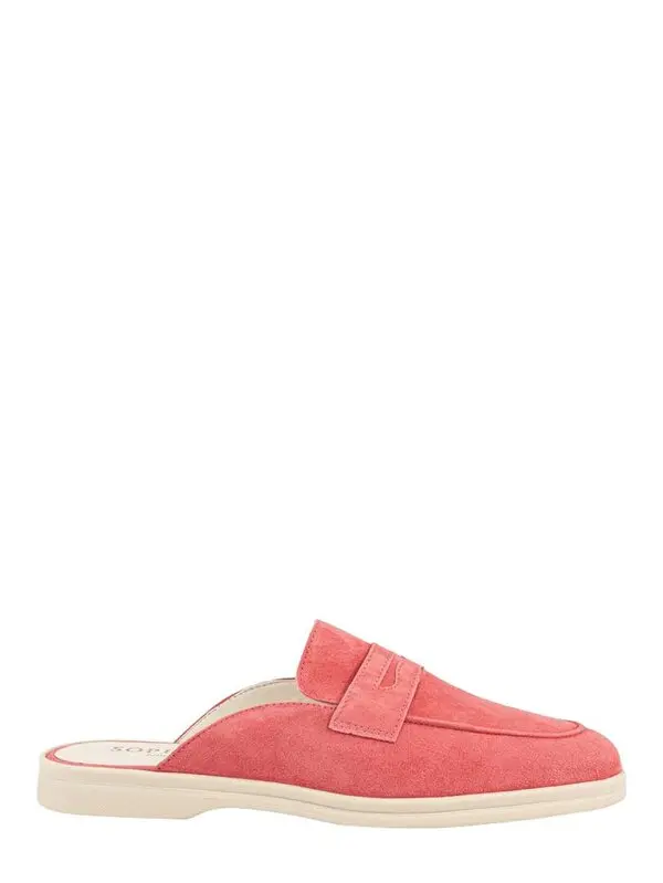 SOPHIQUE Riviera Suede Loafer Mules - Watermelon