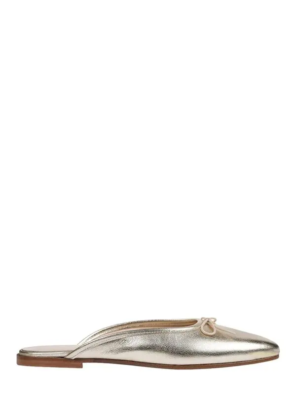SOPHIQUE Poesia Metallic Leather Ballerina Mules - Gold
