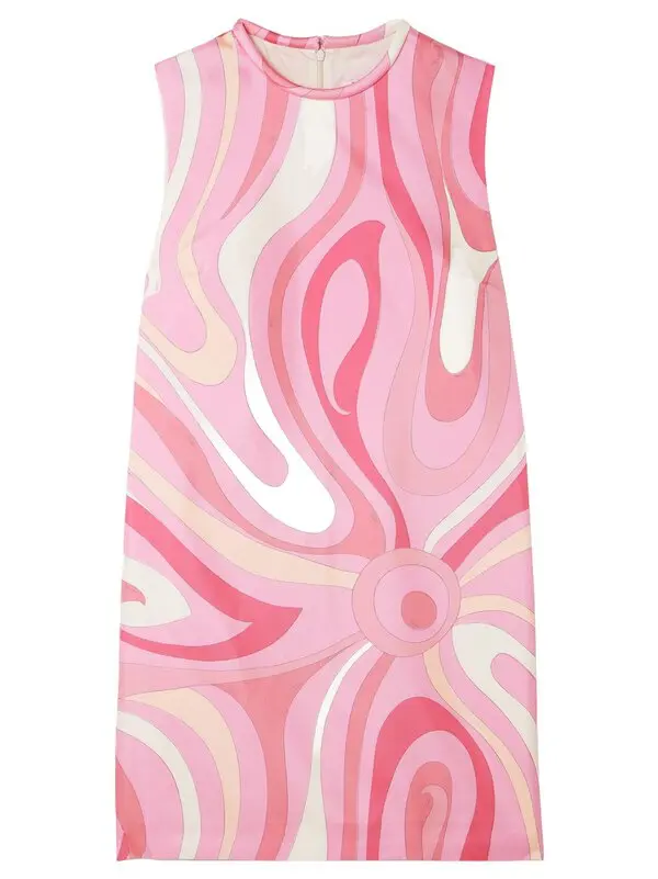 Emilio Pucci Printed Silk-twill Mini Dress - Pink
