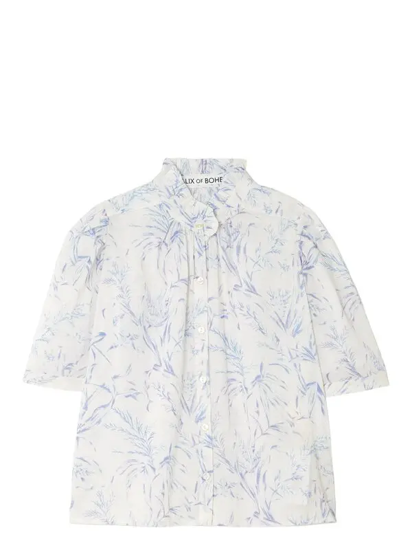 Alix Of Bohemia Winn Ruffled Printed Shirt - White