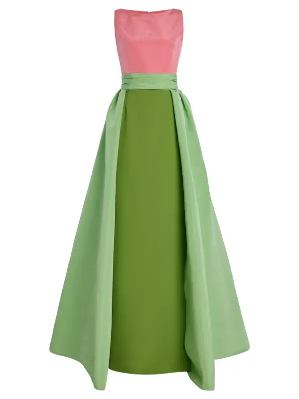 Carolina Herrera Convertible Silk-faille Gown - Multi