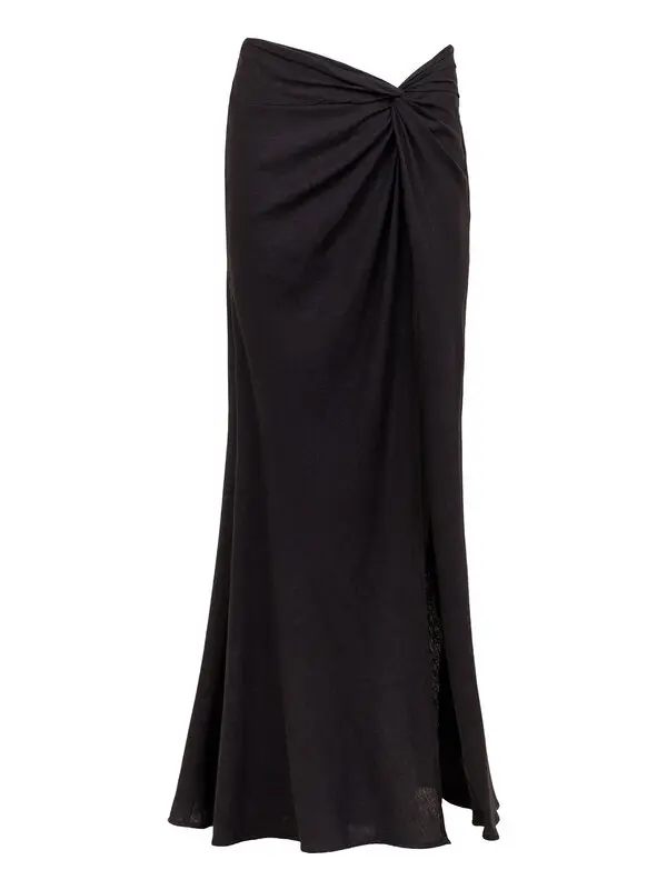 VIX PAULA HERMANNY Sirene Slip Maxi Skirt - Black