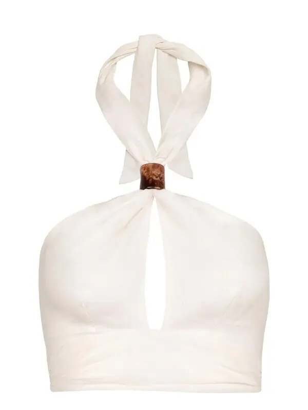 VIX PAULA HERMANNY Luna Keyhole Top - White