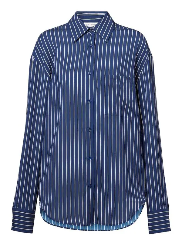 THE FRANKIE SHOP Lui Striped Shirt - Blue