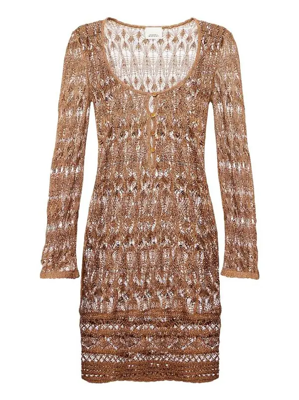 Isabel Marant Pia Crochet Minidress - Brown