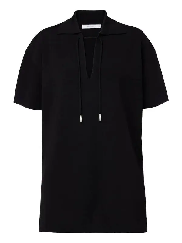 Max Mara Poltava Crêpe Top - Black