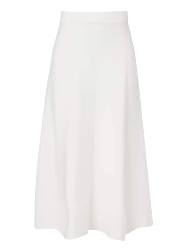 Max Mara Lazio Crêpe Midi Skirt - White