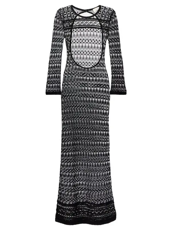 Isabel Marant Paloma Crochet Cotton-blend Maxi Dress - Black