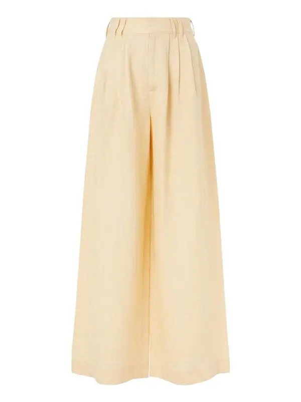 Posse Parker High-rise Wide-leg Pants - Yellow