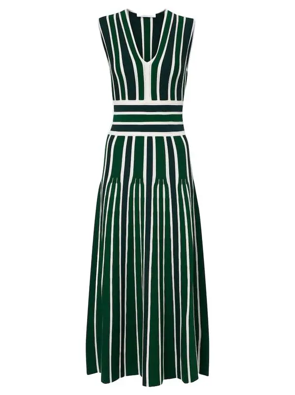 Max Mara Tallone Striped Maxi Dress - Multicoloured