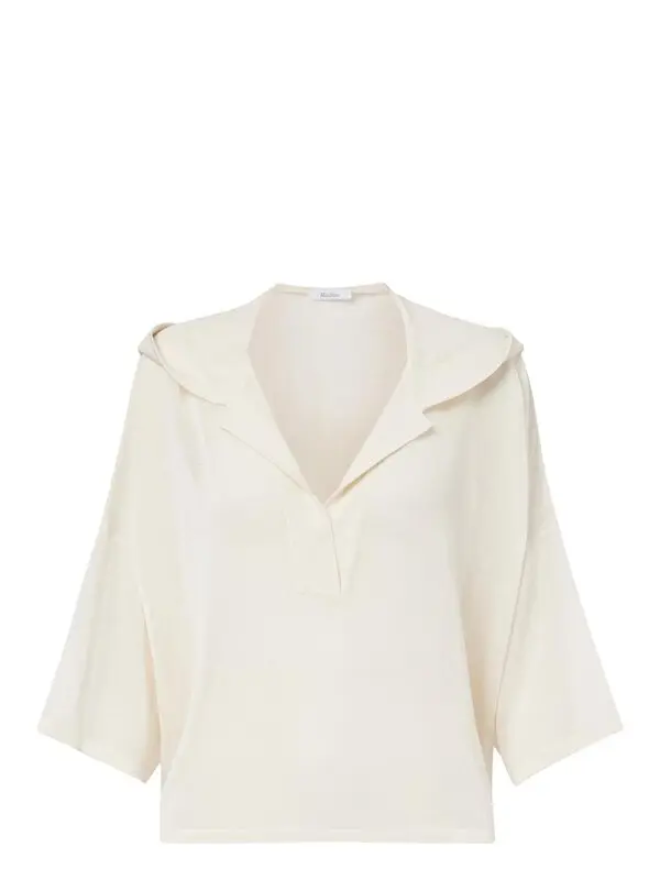 Max Mara Didy Knitted Cotton-blend Shirt - White