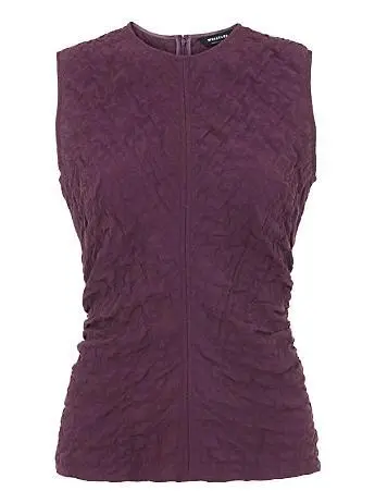 Whistles Round-neck Sleeveless Textured Tank - Purple