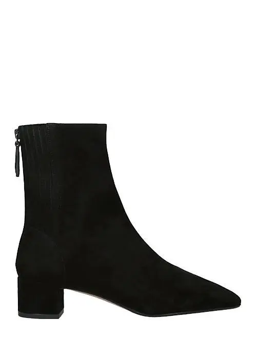 AQUAZZURA Saint Honore 35 Suede Combat Boots - Black