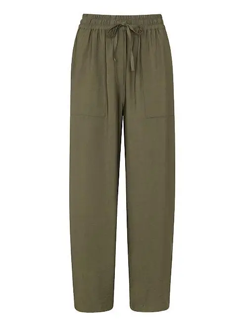 Whistles Tie-waist Straight-leg Trousers - Khaki/olive