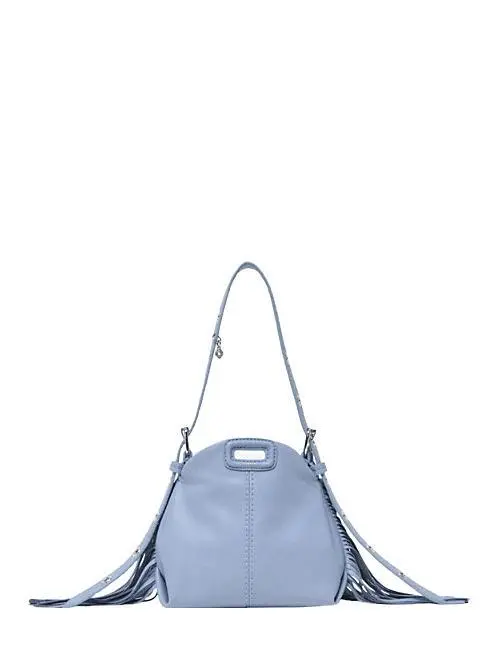 Maje Miss M Micro Leather Bag - Blue Sky