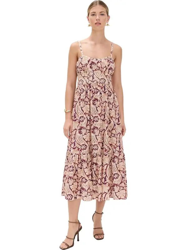 Ulla Johnson Nadine Cami Midi Dress - Amaranthus