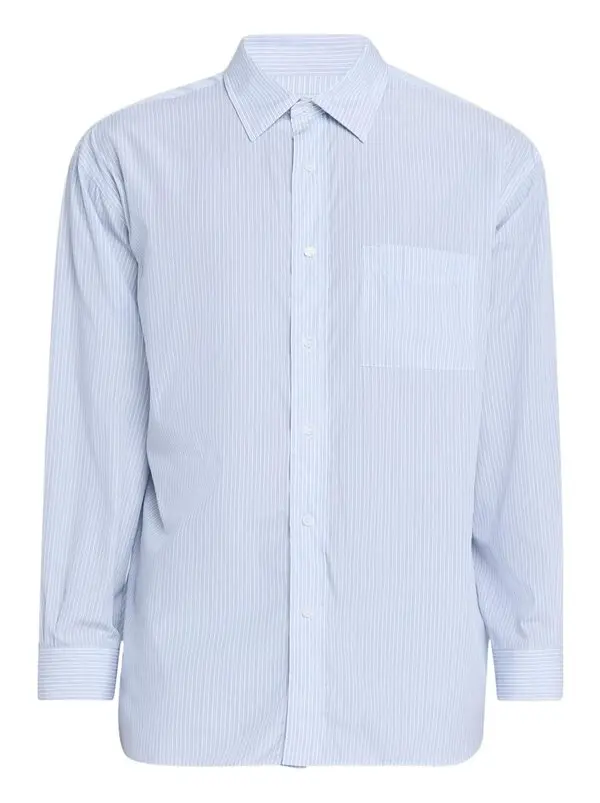 Bottega Veneta Tonal Stripe Pocket Sport Shirt - White