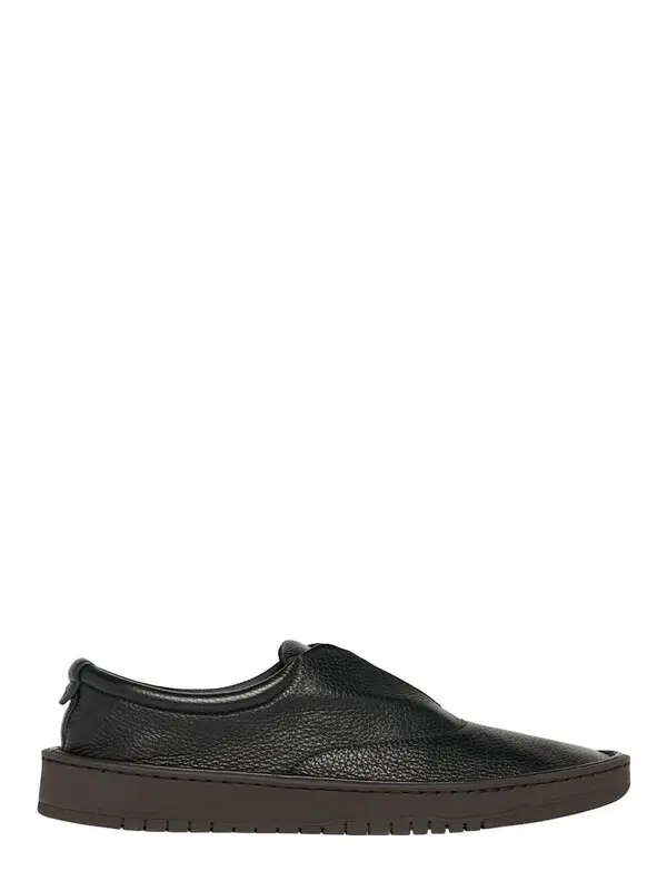 Giorgio Armani Deerskin Slip-on Sneakers - Black