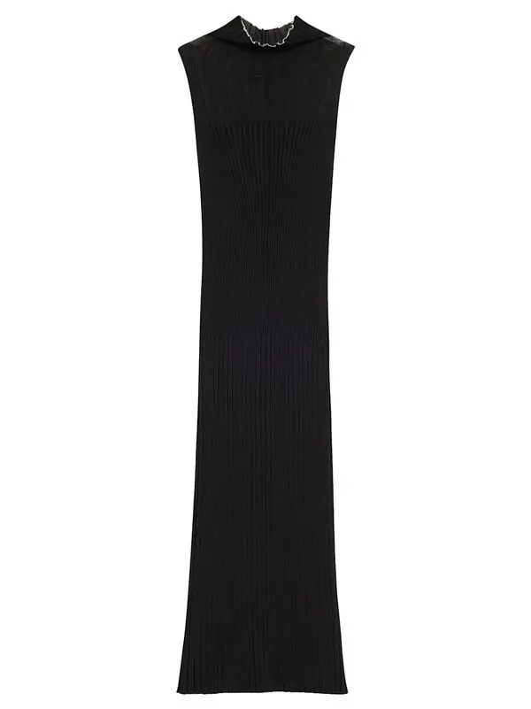 Proenza Schouler Maia Ribbed Turtleneck Dress - Black