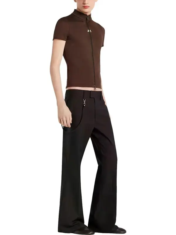 COURREGES Twill Bootcut Trousers - Black
