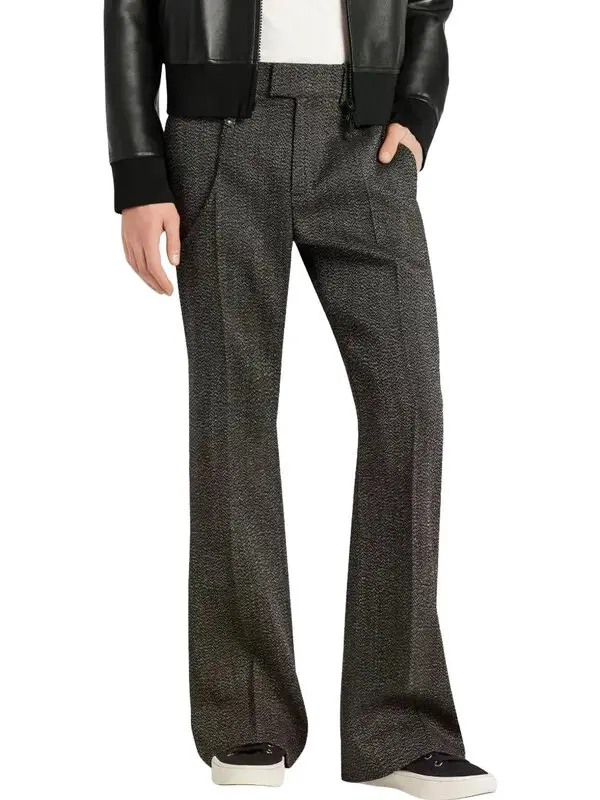 COURREGES Strap-detail Bootcut Trousers - Black