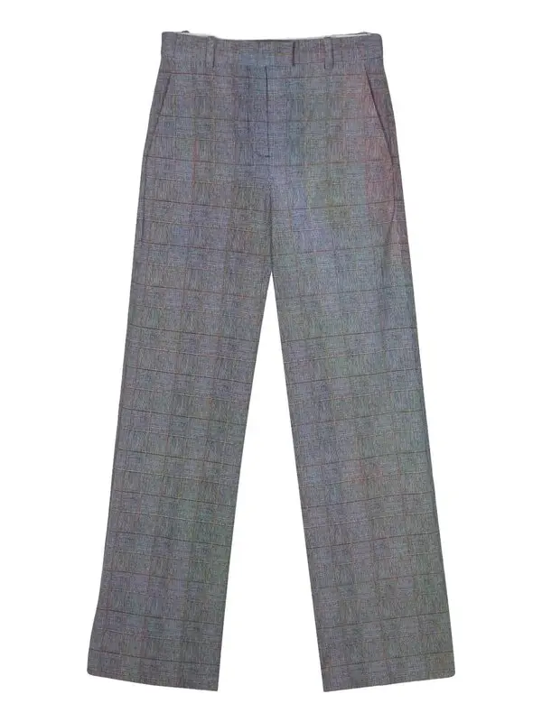 CIRCOLO 1901 Check-pattern Straight-leg Trousers - Blue