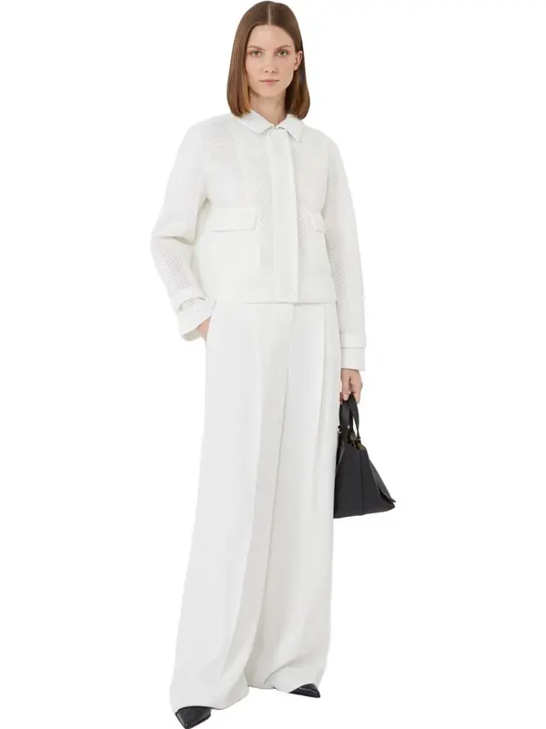 Max Mara Boxy Technical Mesh Jacket - White