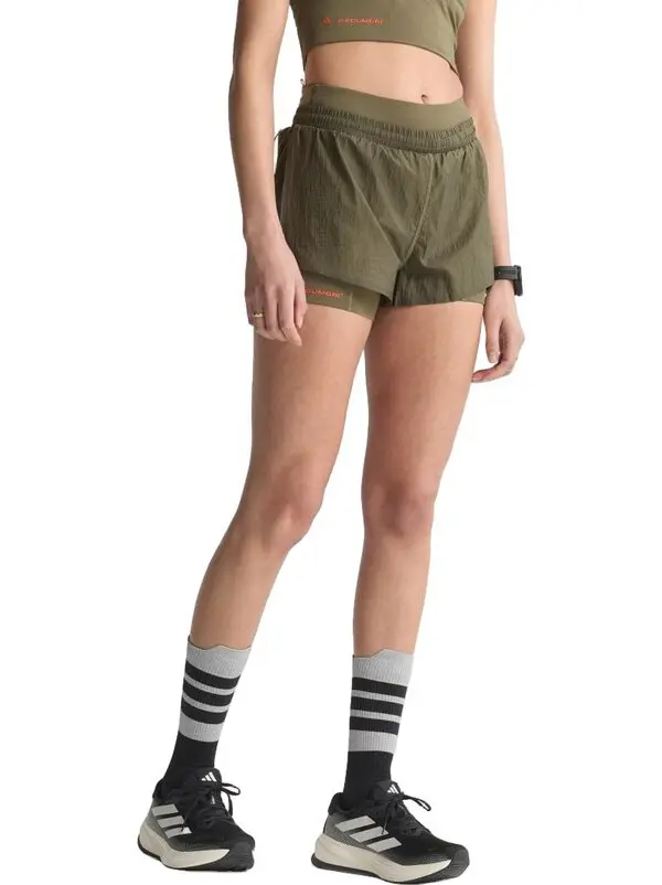 Adidas Adi365 H.koumori Running 2-in-1 Shorts - Olive Strata