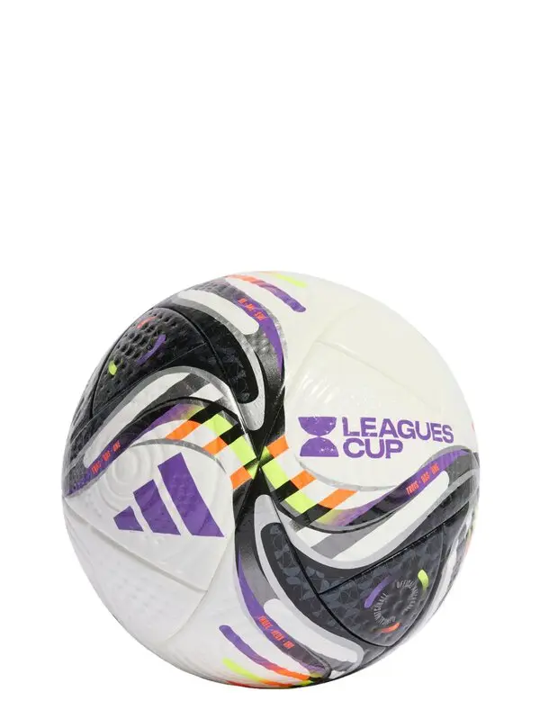 Adidas Leagues Cup 25 Pro Soccer Ball - White / Black / Solar Orange / Solar Yellow