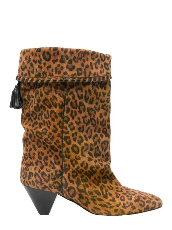 Isabel Marant Étoile 55mm Dalby Leopard Print Boots - Neutrals