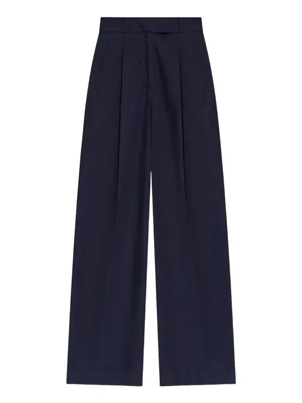 A.p.c. Veronica Pleated Cotton Trousers - Blue