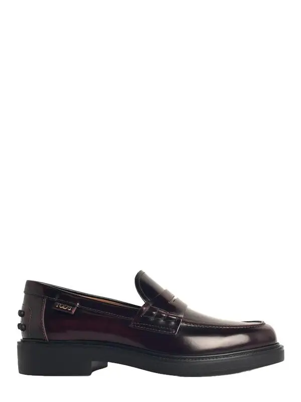 TOD'S Leather Loafers - Red
