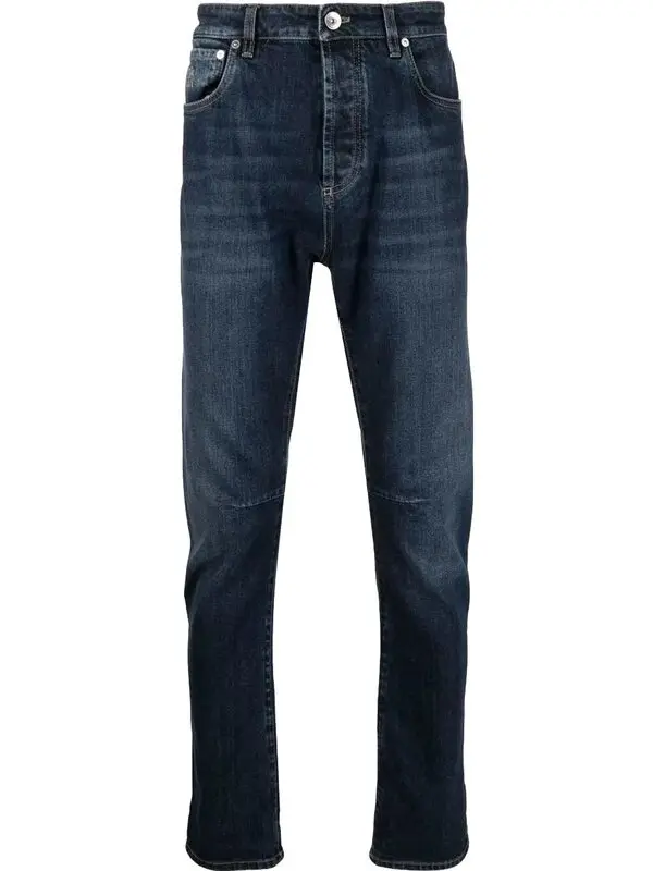 Brunello Cucinelli Comfort Cotton Denim Five-pocket Jeans - Blue