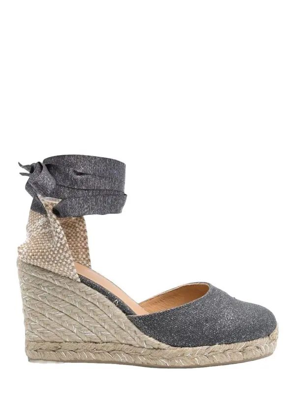 CastaÑer Carina Raffia Wedge Espadrilles - Grey