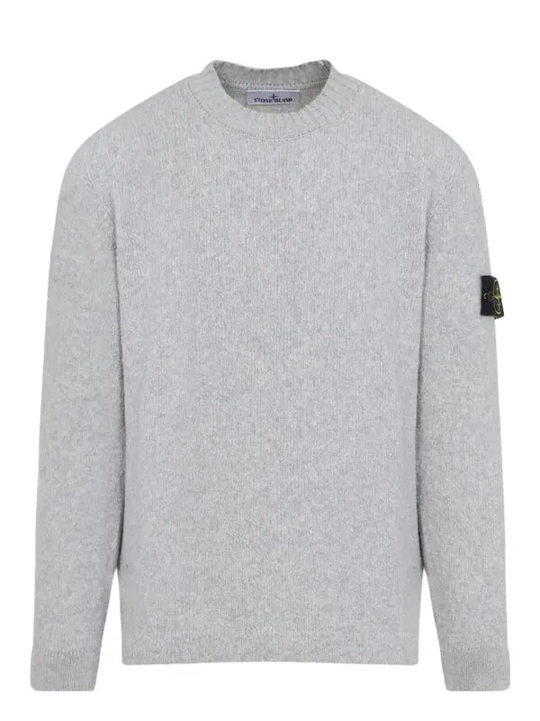 Stone Island Crew Neck Wool Sweater - Grey