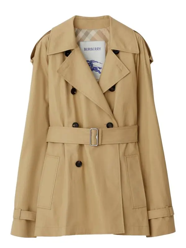 Burberry Cotton Trench Coat - Beige