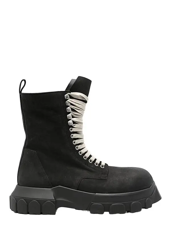 Rick Owens Lace-up High Top Sneakers - Black