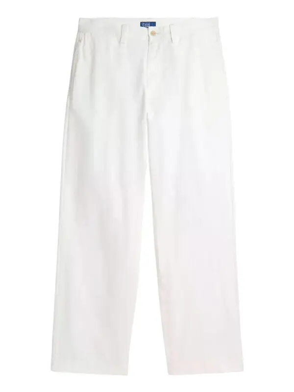Polo Ralph Lauren Pleated Wide-leg Trousers - White