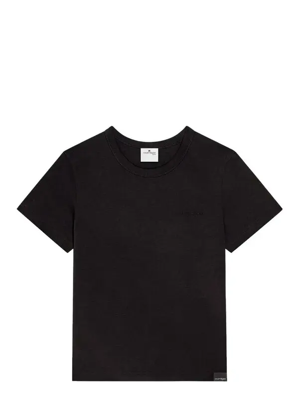 COURREGES Cotton T-shirt - Black