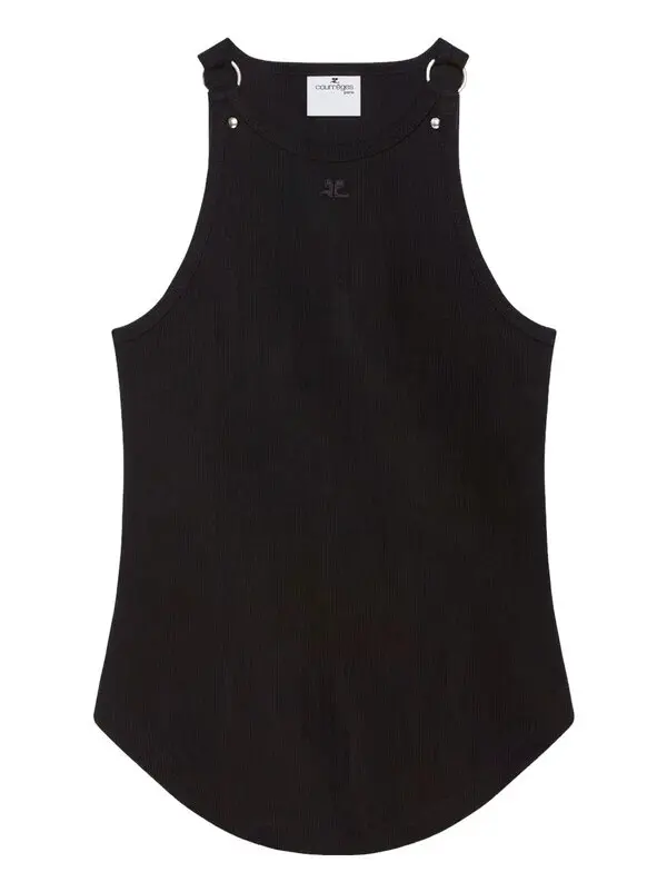 COURREGES Sleeveless Top - Black