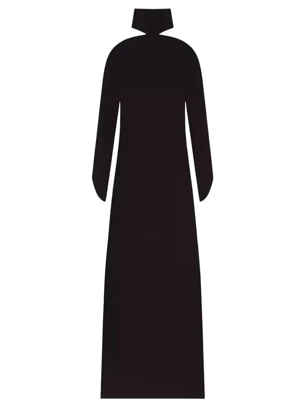 COURREGES Cut-out Long-sleeve Gown - Black